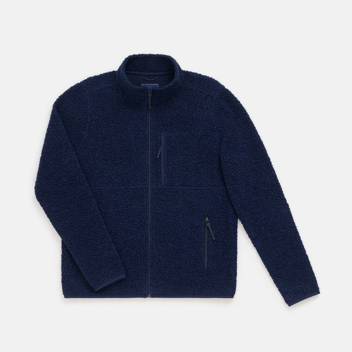 Merino Wool Fleece Jacket | Navy Heather – Fleece Jackets | Wool&Prince