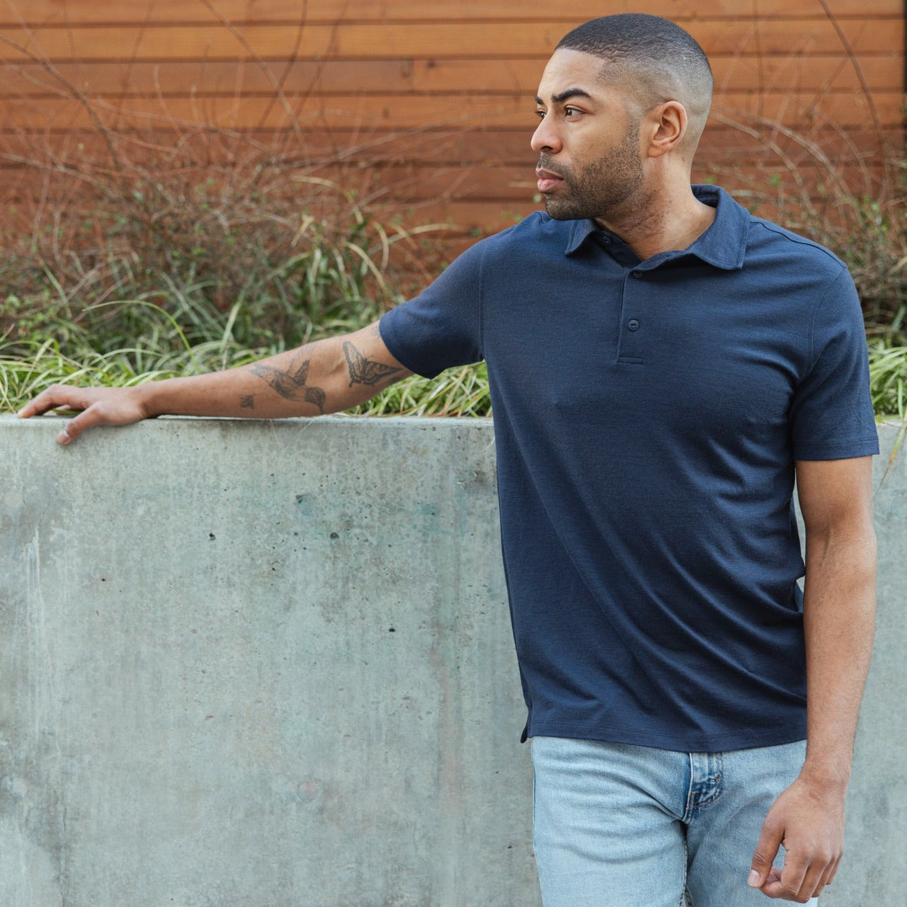 100% Merino Wool Polo | Washed Navy – Polo Shirts | Wool&Prince
