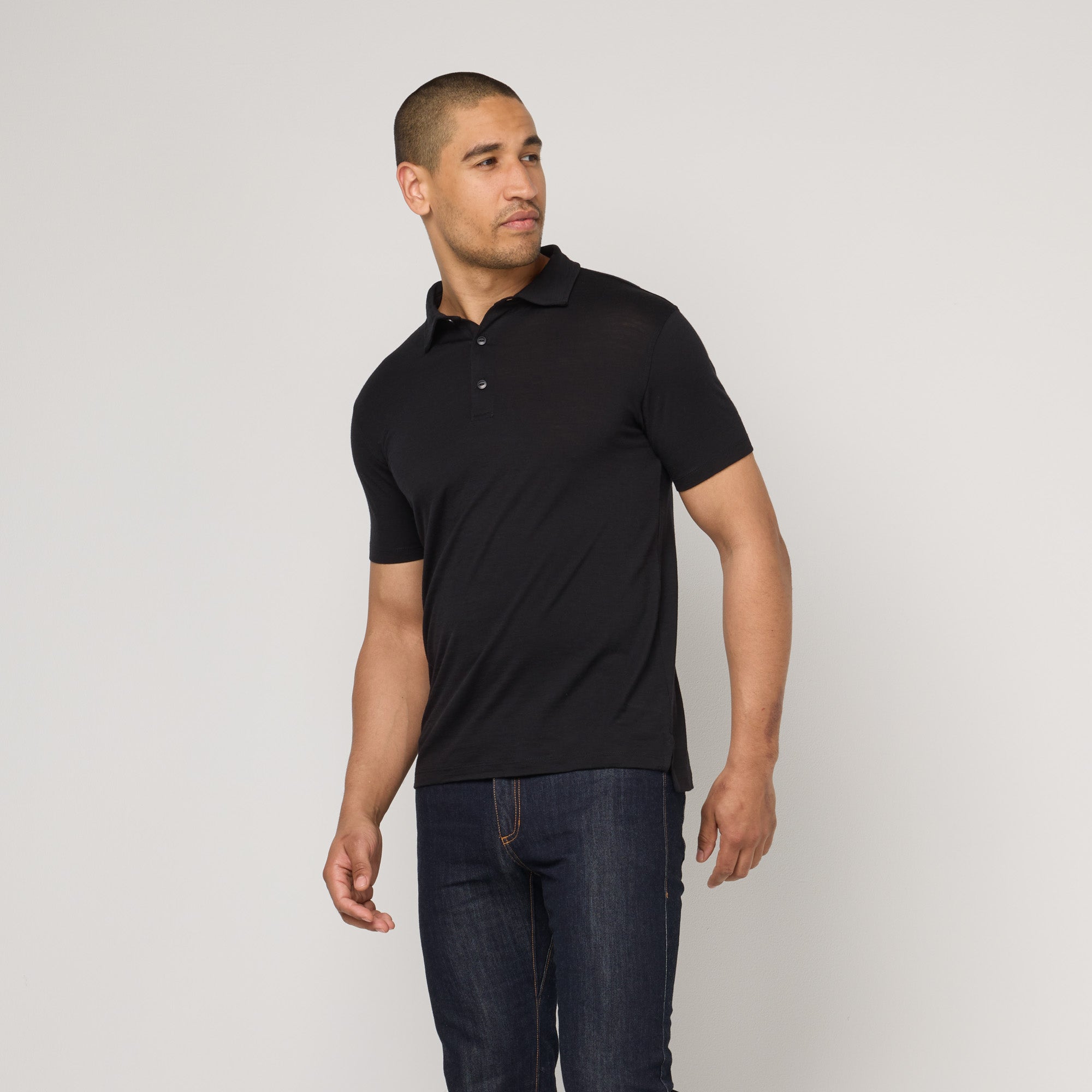 Merino Wool Polo | Black – Polo Shirts | Wool&Prince