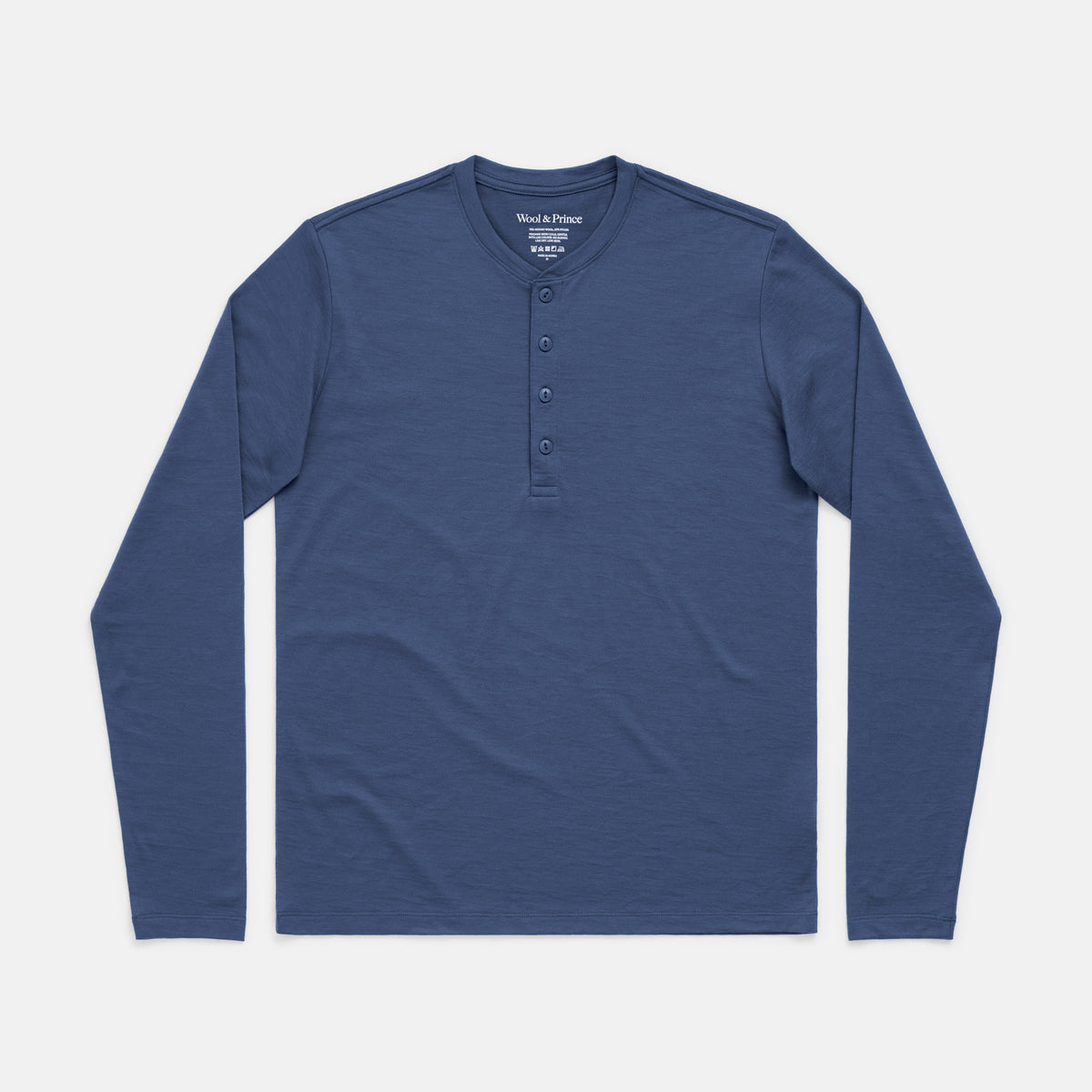 Merino Wool Signature Long Sleeve Henley | Aurora Blue – Long Sleeve ...