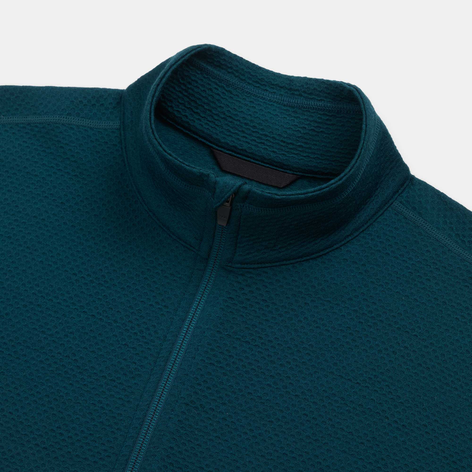 Merino Wool Honeycomb Quarter Zip | Pine – Honeycomb Waffle Quarter-Zip ...