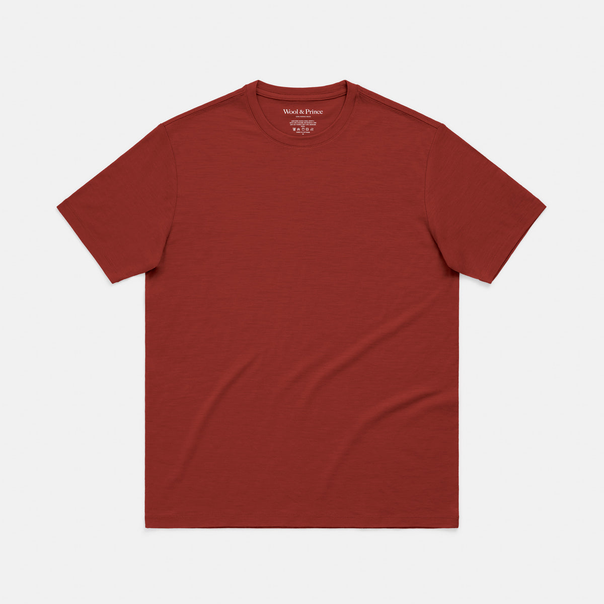 100% Merino Wool Crew Neck T-Shirt | Rustic Red – Crew Neck T-Shirts ...