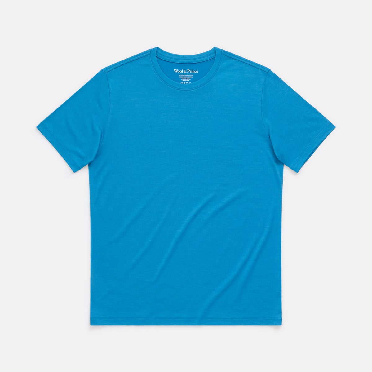 Merino Wool Crew Neck T-Shirt | Cerulean Blue – Crew Neck T-Shirts ...