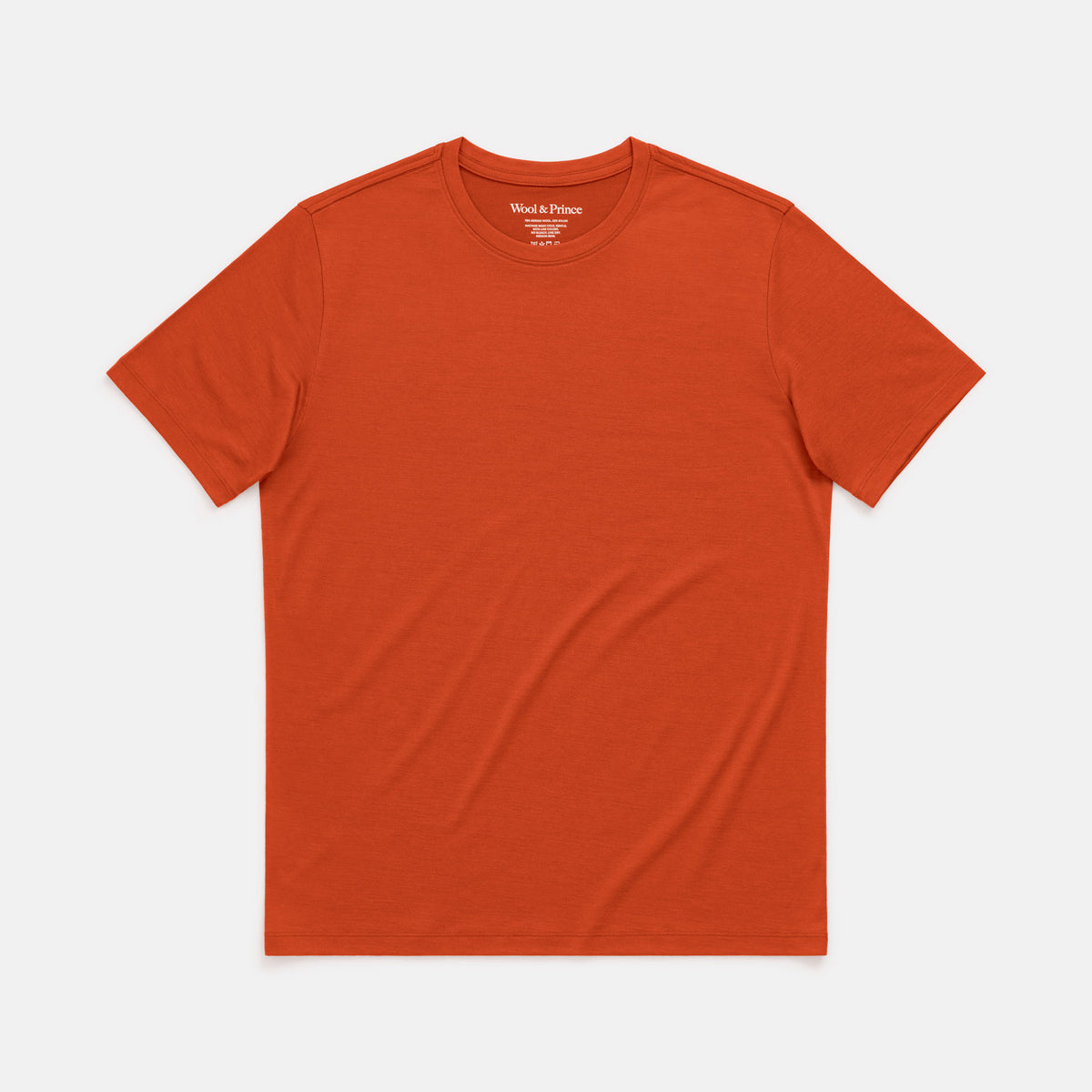 Signature Merino Wool Crew Neck Tee | Terracotta – Crew Neck T-Shirts ...