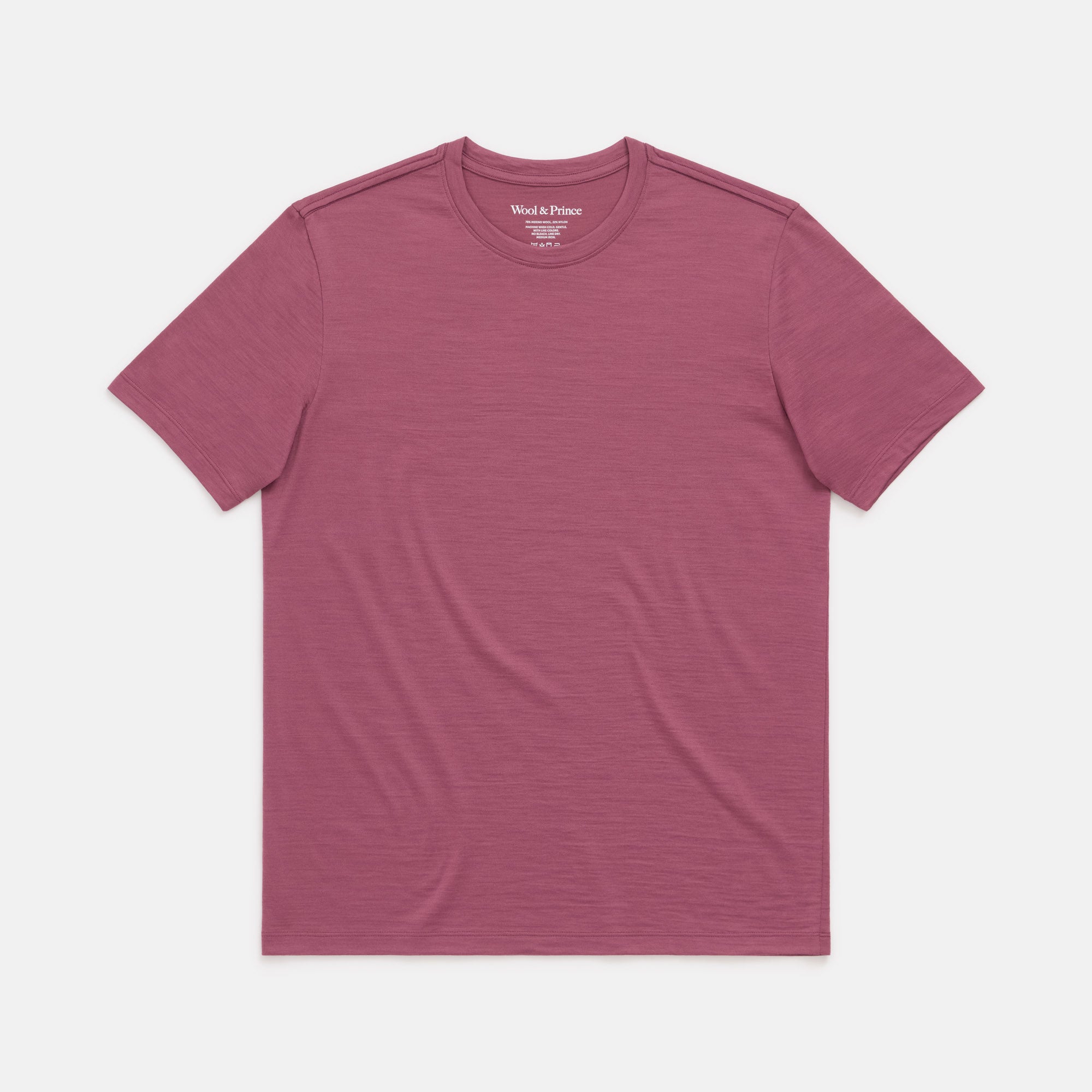 Merino Wool Crew Neck T-Shirt | Rosewood – Crew Neck T-Shirts | Wool&Prince