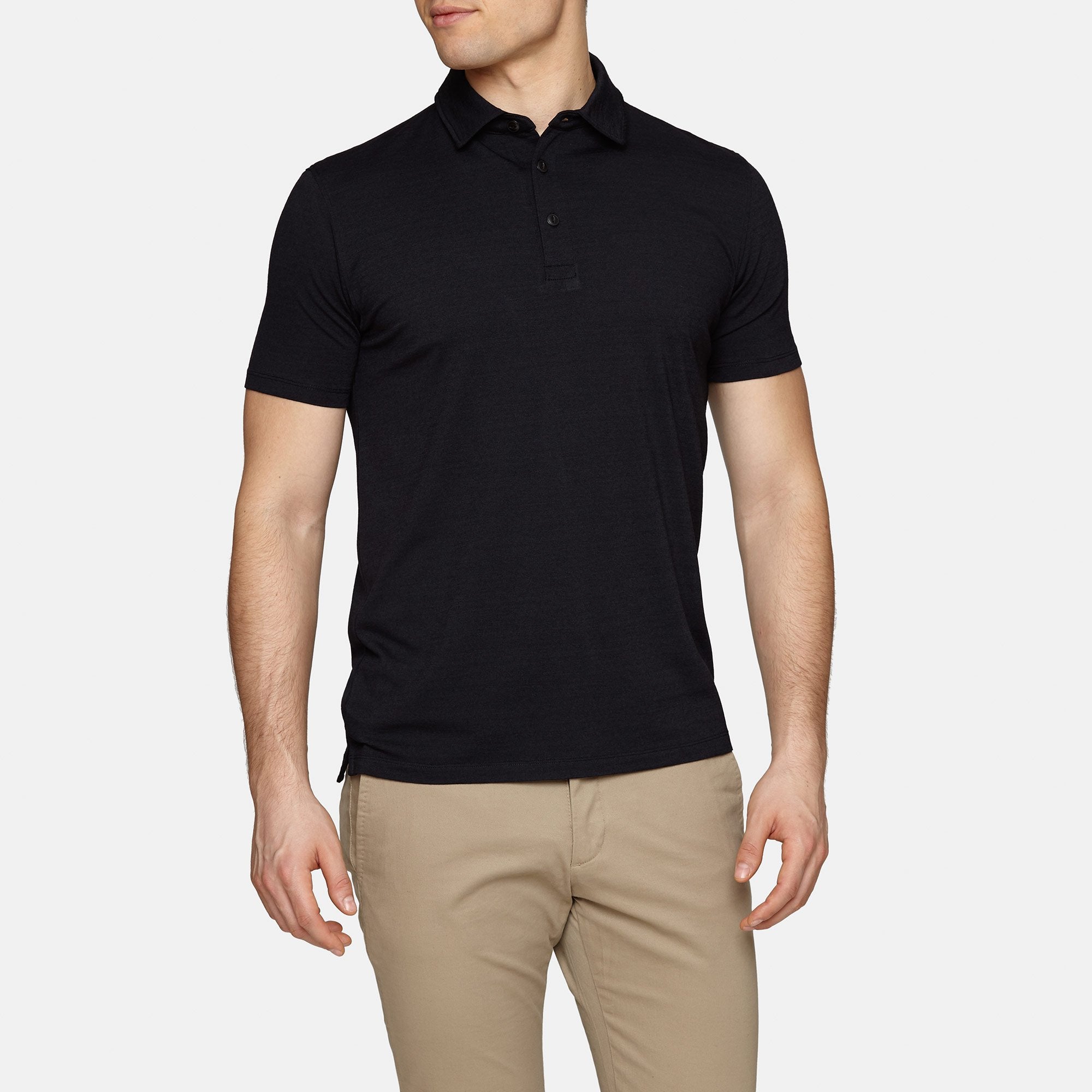 Merino Wool Polo | Black – Polo Shirts | Wool&Prince