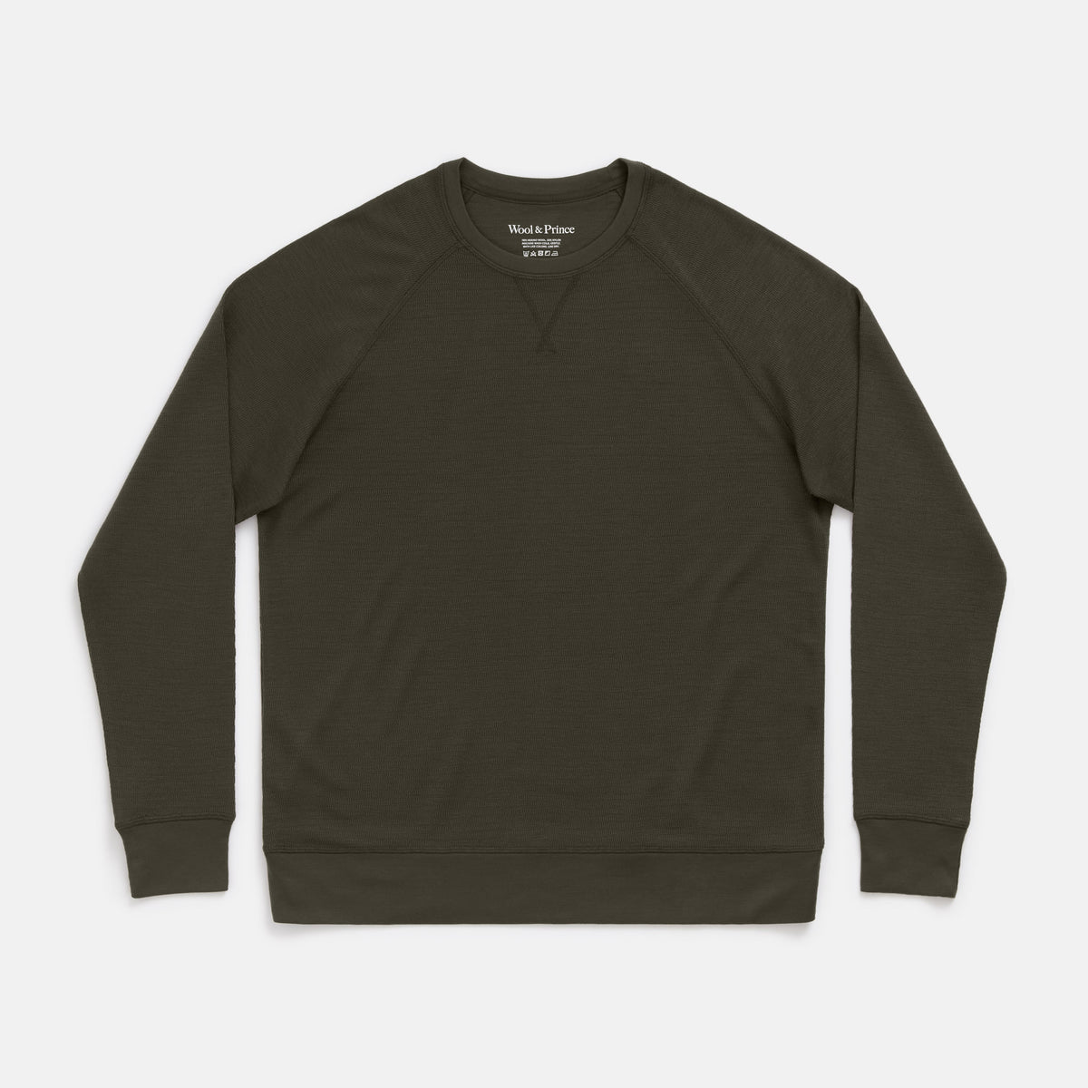 Merino Wool Waffle Crew Sweatshirt | Forest Night – Sweatshirts | Wool ...